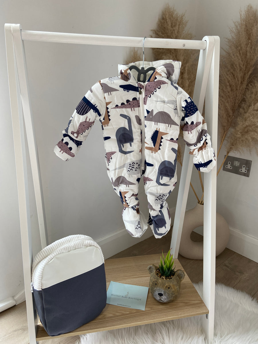 Dinosaur Print Snowsuit – Bestest Baby Boutique